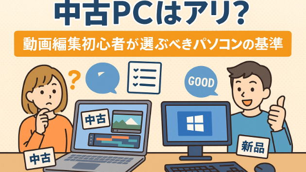 中古PCはアリ？動画編集初心者が選ぶべきパソコンの基準｜PCラボCOZY PC作成代行｜coconalaブログ